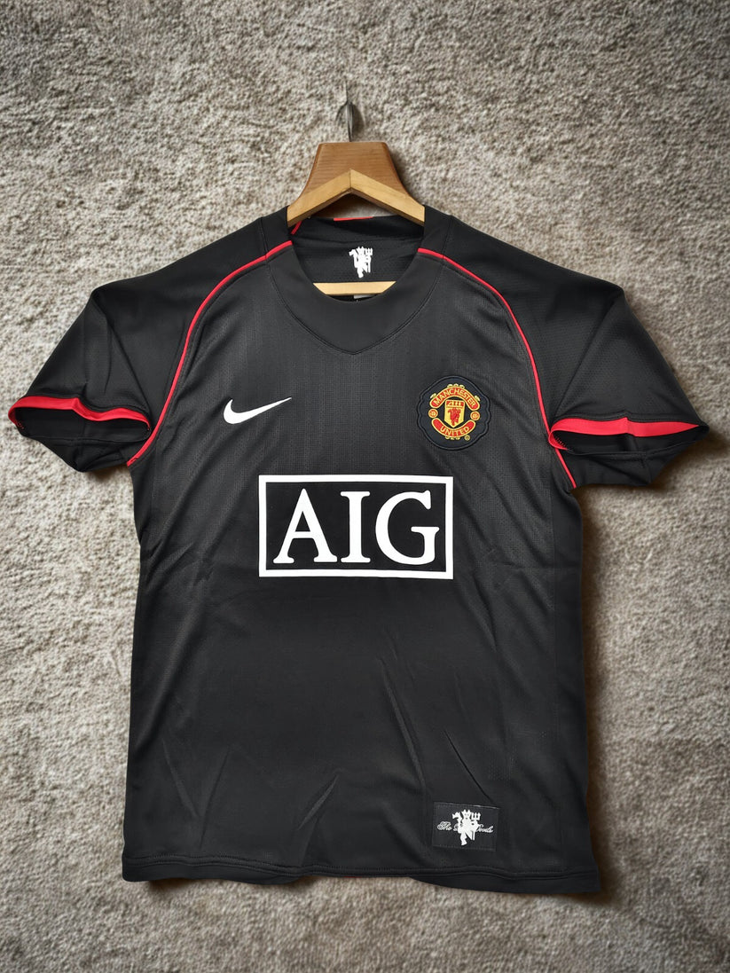 MANCHESTER UNITED Away jersey (Retro) AIG Black – Sports House Shop